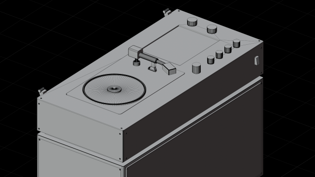 Audio System 3D Model in Audio 3DExport