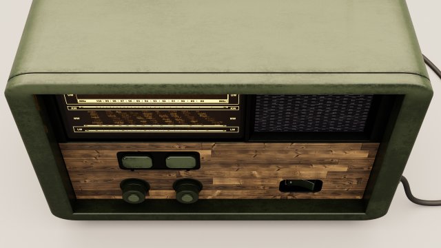 Vintage radio 3D Model in Audio 3DExport