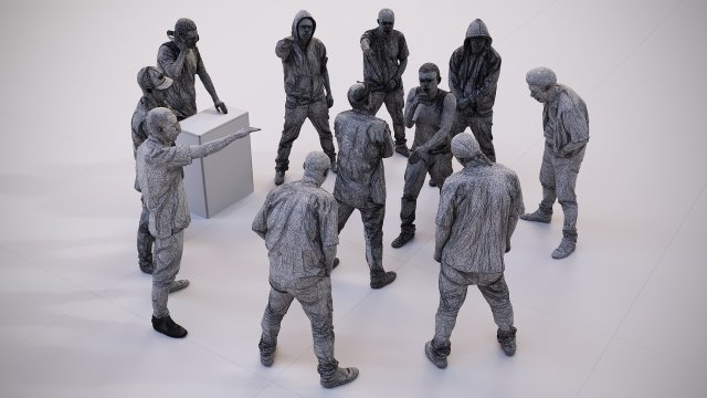 Realistic 3D Scan Hip Hop Mens Rappers 10 Models and Poses Modelo 3D in ...