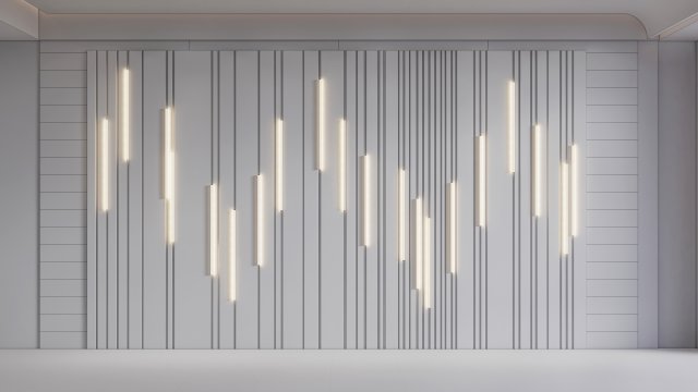 Wall decorative panel light Dynamic model Pre-Inst lighting 3D Model in ...
