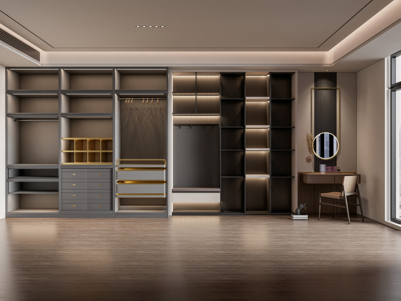 Dressing Room Wardrobe with Shoe Cabinet Storage 1 3D Model in Hall ...