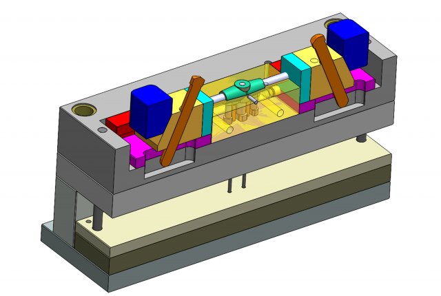 Plastic injection mold-pipe coupling piece 3D Model in Tools 3DExport
