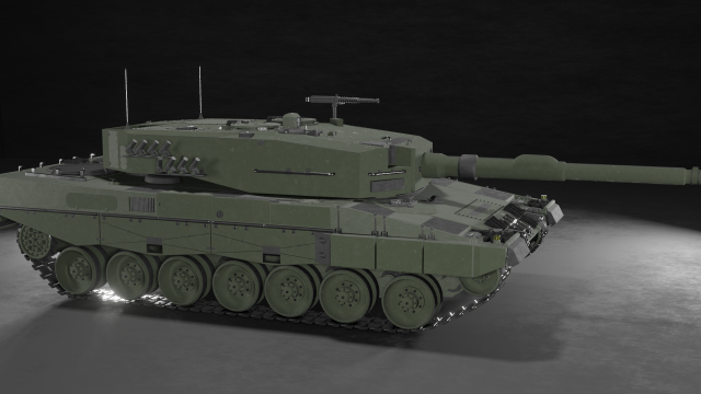 Leopard 2A4 3D Model in Tank 3DExport