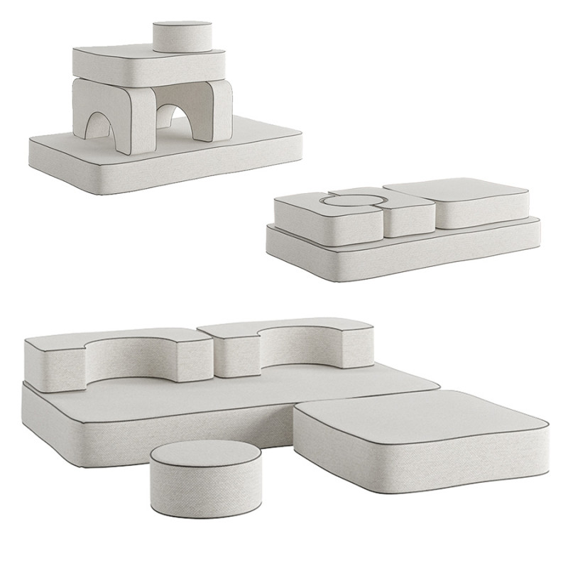 The Modular Pillow Stack Sofa by Business and Pleasure Modelo 3D in Artículos de exterior 3DExport