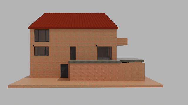 Large family house exterior and interior design 3D Model in Buildings ...