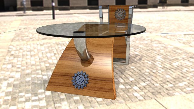 Traditional dinner table 3D Model in Kitchen 3DExport