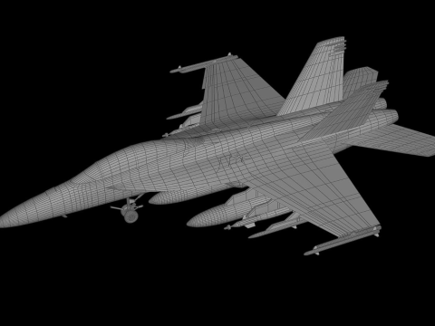 FA-18F Super Hornet Low-Poly prêt pour le jeu Modèle 3D in Combattant ...