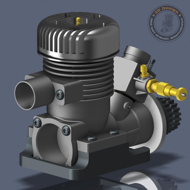 Model engine MOKI S10RC Free 3D Model in Other 3DExport