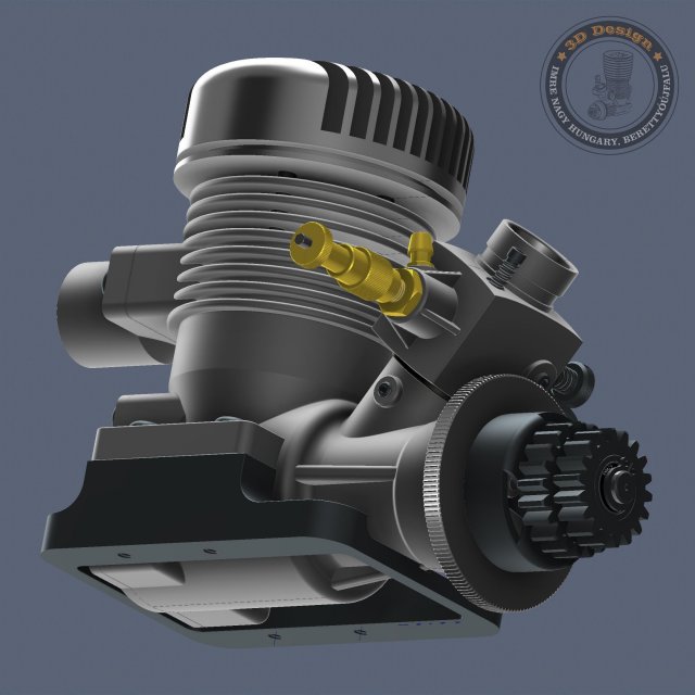 Model engine MOKI S10RC Free 3D Model in Other 3DExport