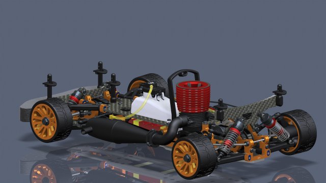 Radio remote control car model scale 1-10 3D Model in Concept 3DExport