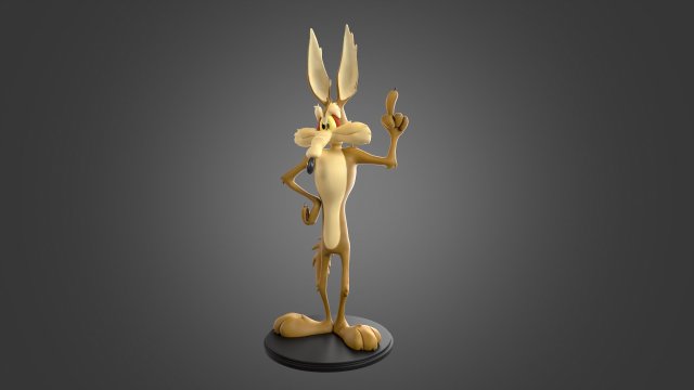 Wile E Coyote 3D Print Model in Monsters & Creatures 3DExport