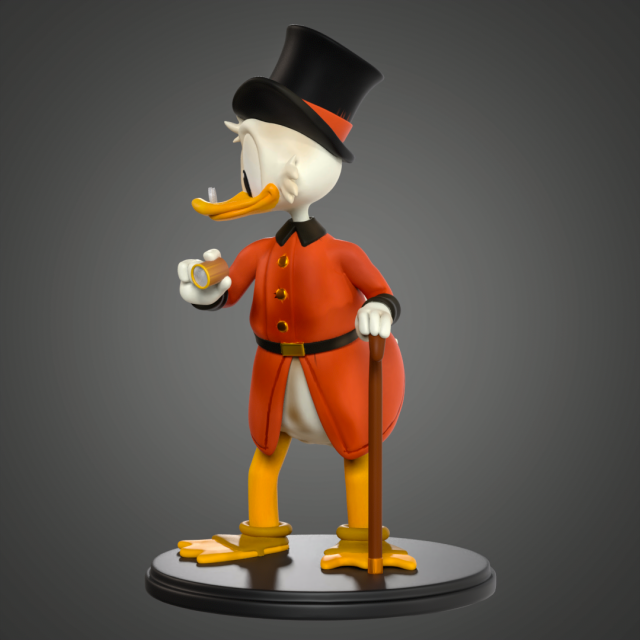 Scrooge Mc Duck 3D Print Model in Animals 3DExport