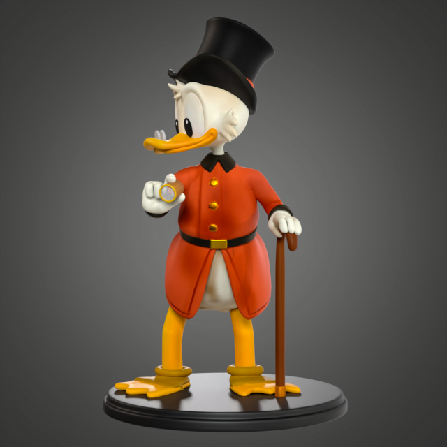 Scrooge Mc Duck 3D Print Model in Animals 3DExport