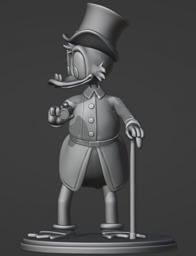 Scrooge Mc Duck 3D Print Model in Animals 3DExport