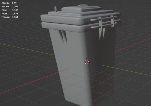 Recycle Trash Garbage Cans Low Poly 3D Low-poly 3D Model in Environment ...