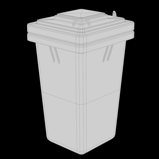 Recycle Trash Garbage Cans Low Poly 3D Low-poly 3D Model in Environment ...