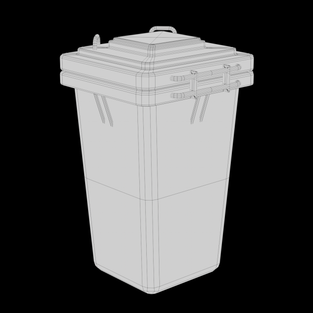 Recycle Trash Garbage Cans Low Poly 3D Low-poly 3D Model in Environment ...