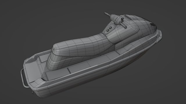 Rescue Jet Ski Water scooter Aquabike Hydrocycle Jet boat Low-poly 3D ...