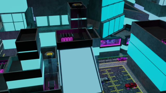 Metropolis Megalopolis Cosmopolis Town Sci fi Future Low-poly 3D Model ...