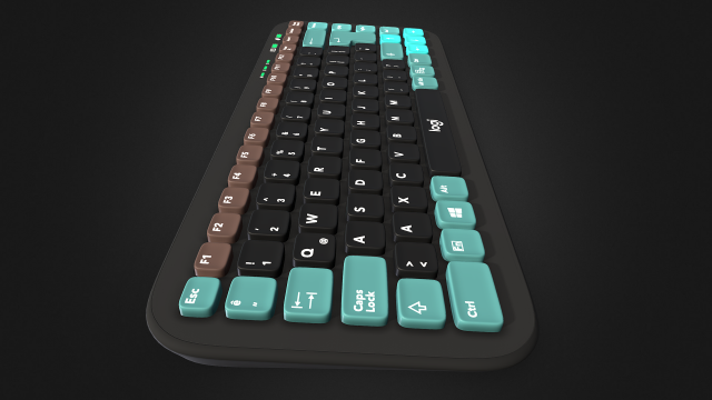 Keyboard 3D Model in Computer 3DExport