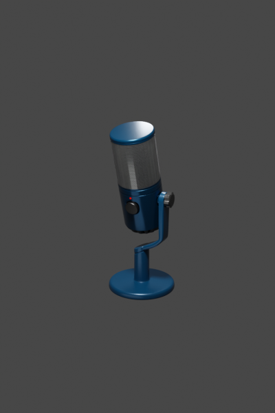 of microphone 3D Model in Audio 3DExport