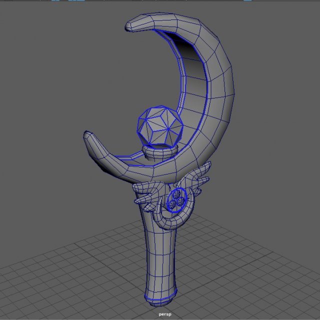 Lunar Prism Sailor Moons Magical Staff Low-poly 3D Model in Toys 3DExport