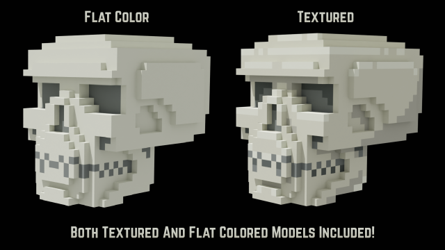 Voxel Human Skull 3D Model in Anatomy 3DExport