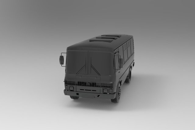 PAZ-3205 car - Bus READY TO PRINT MODEL 3D Print Model in Automotive ...