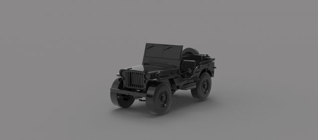 Willys MB Jeep Forza Horizon Car READY TO PRINT MODEL 3D Print Model in ...