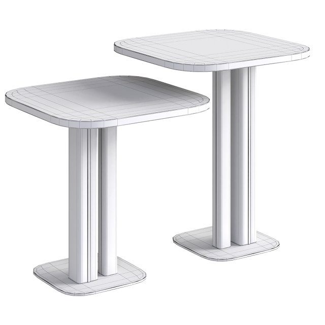 Manhattan Side Table 3D Model in Table 3DExport