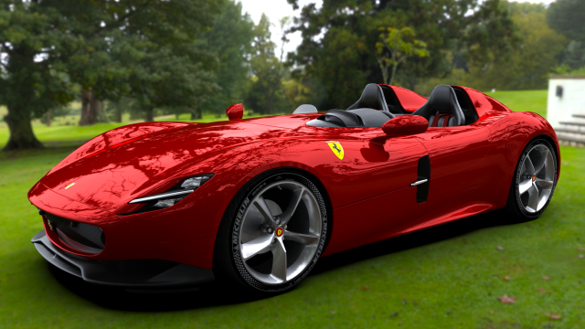 Ferrari Monza SP2 2019 3D Model in Cart 3DExport