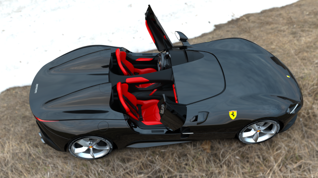 Ferrari Monza SP2 2019 3D Model in Cart 3DExport