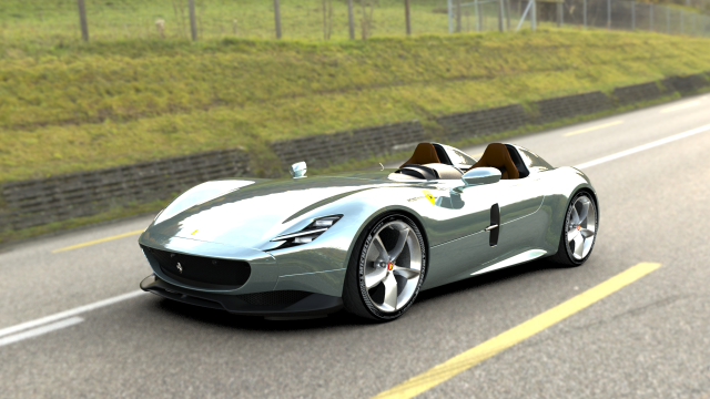 Ferrari Monza SP2 2019 3D Model in Cart 3DExport