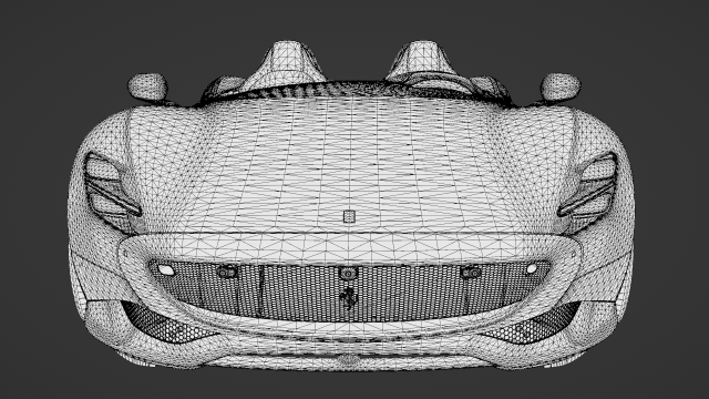 Ferrari Monza SP2 2019 3D Model in Cart 3DExport