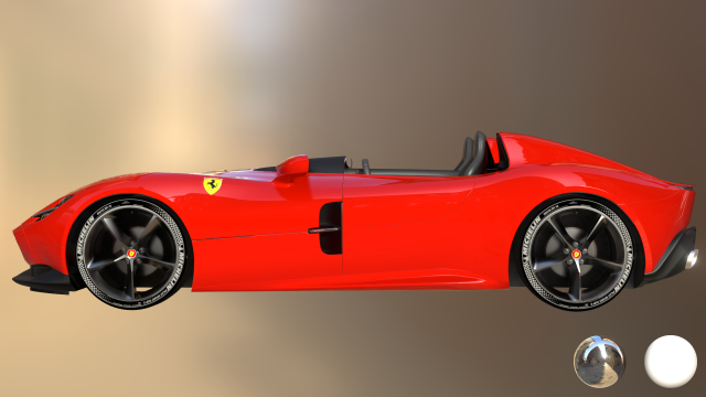 Ferrari Monza SP2 2019 3D Model in Cart 3DExport