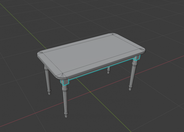 Dinner table 3D Model in Table 3DExport