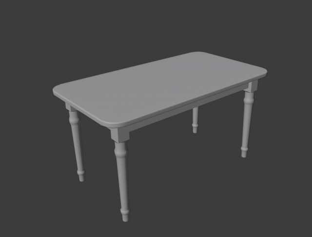 Dinner table 3D Model in Table 3DExport
