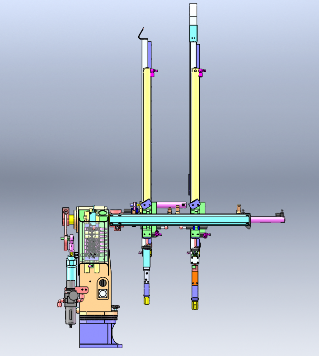 4-Axis Robotic Arm 650 Dual-Position Automatic Loading and Unloading Machine 3D Model in ...