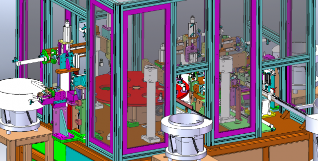 Custom Assembly Equipment with Robotic Arm Vibratory Disk Turntable 3D ...