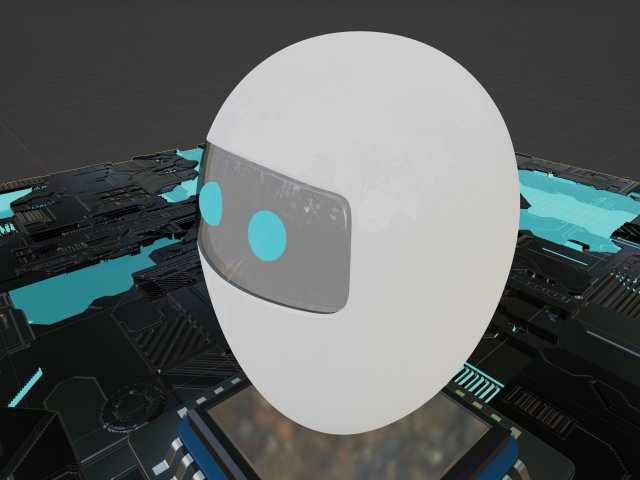 Artificial intelligence 3D Model in Computer 3DExport