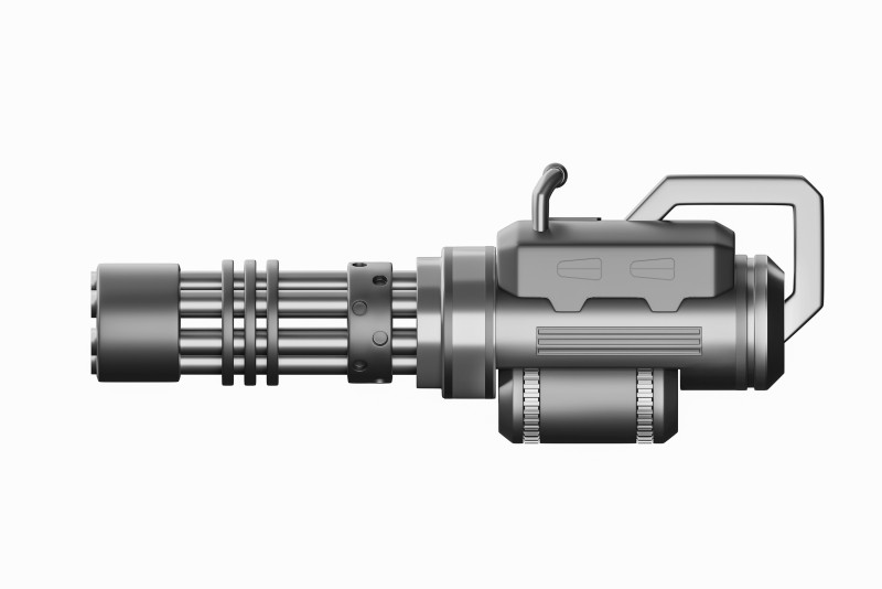 Sci-fi gatling rocket 3D Model in Rocket Launchers 3DExport
