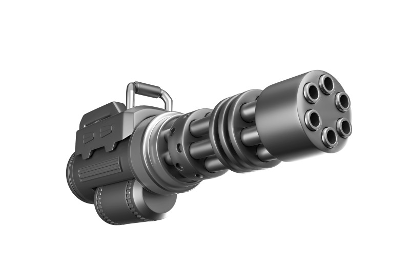 Sci-fi gatling rocket 3D Model in Rocket Launchers 3DExport