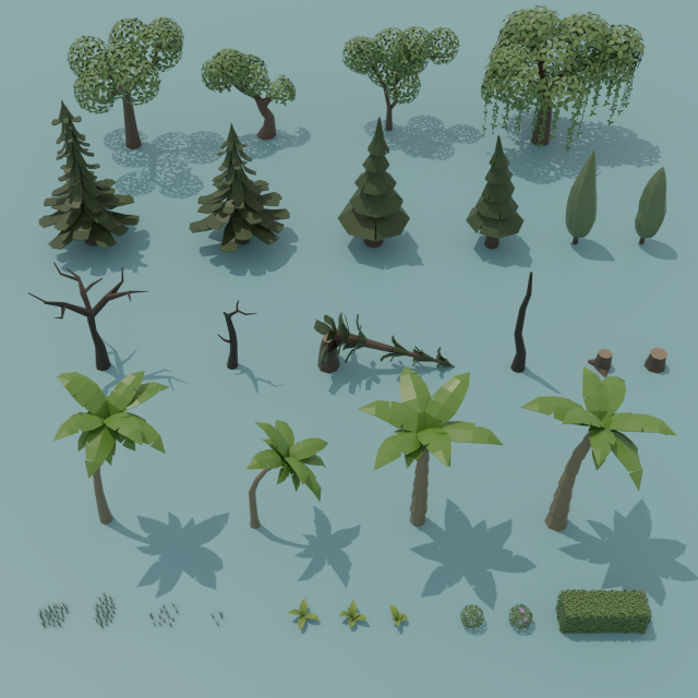 Vegetation pack 3D Model in Tree 3DExport