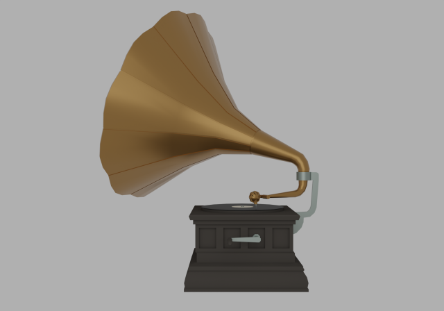 Gramophone 3D Model in Other 3DExport
