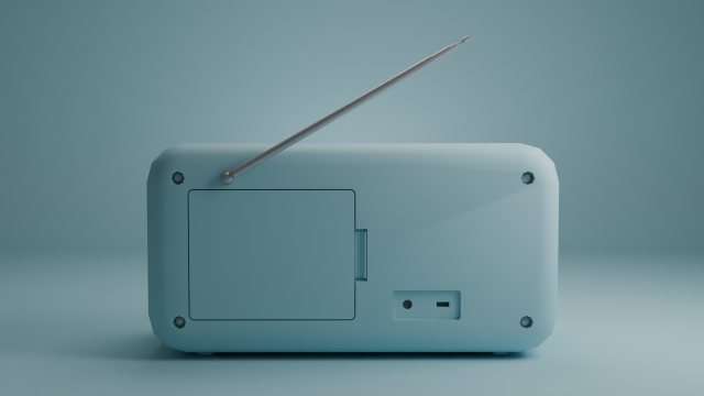 Radio 3D Model in Audio 3DExport