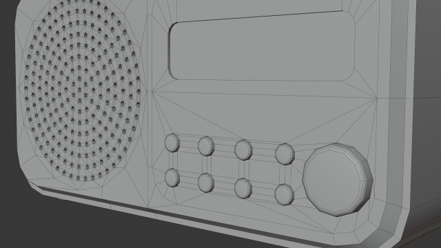 Radio 3D Model in Audio 3DExport