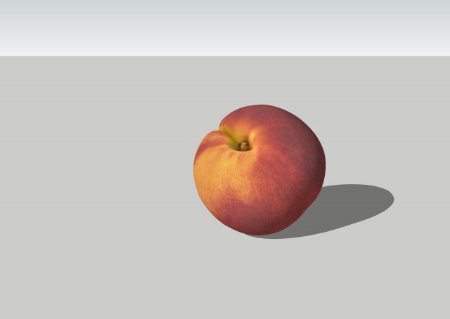 Peach photoscan 3D Model in Fruit 3DExport