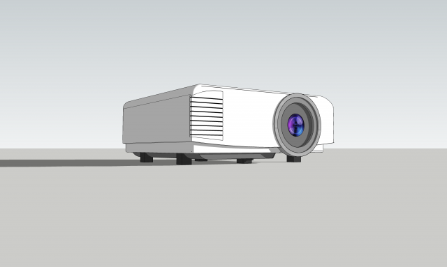 Projector 3D Model in Video 3DExport
