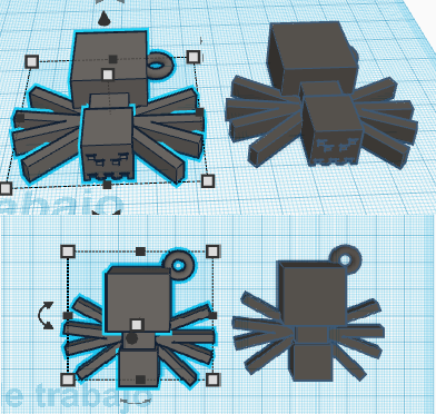 ARAA SPIDER DE MINECRAFT 3D Print Model in Keychains 3DExport