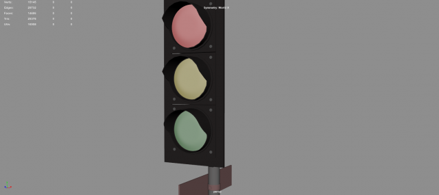 Urban traffic light 3D Model in Cityscapes 3DExport